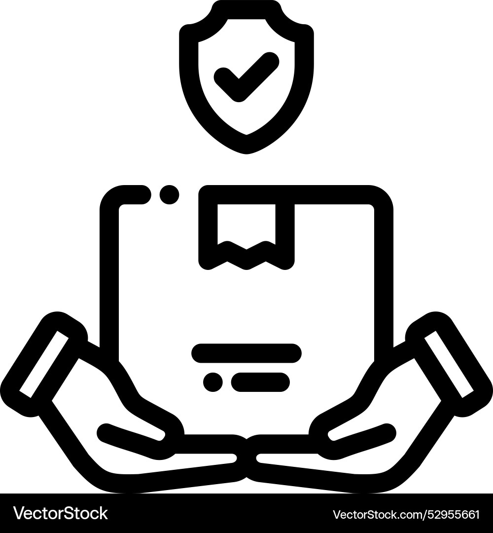 Delivery icon thin linear style design isolated Vector Image