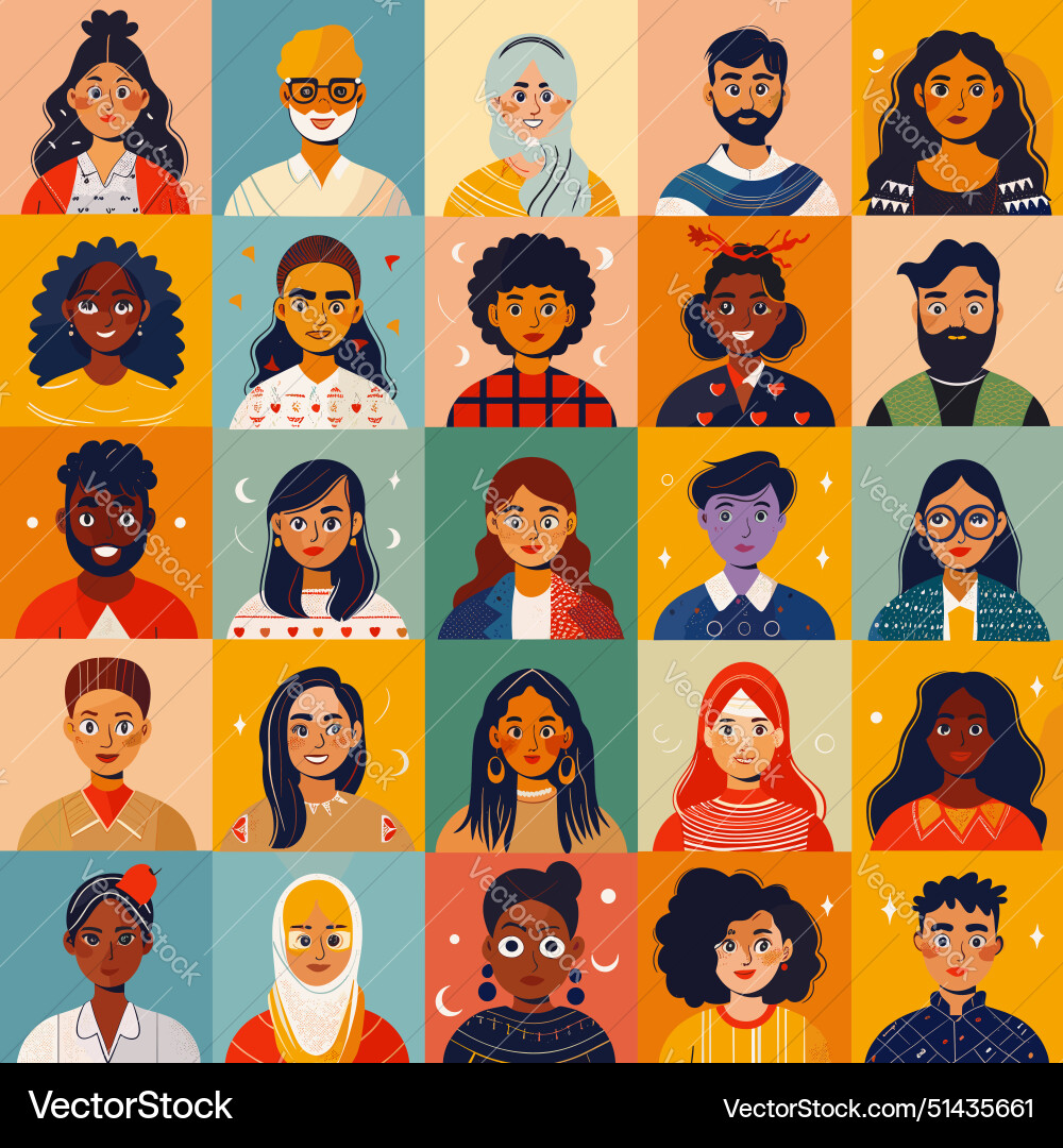 Ethnic and multiracial diversity of the world Vector Image