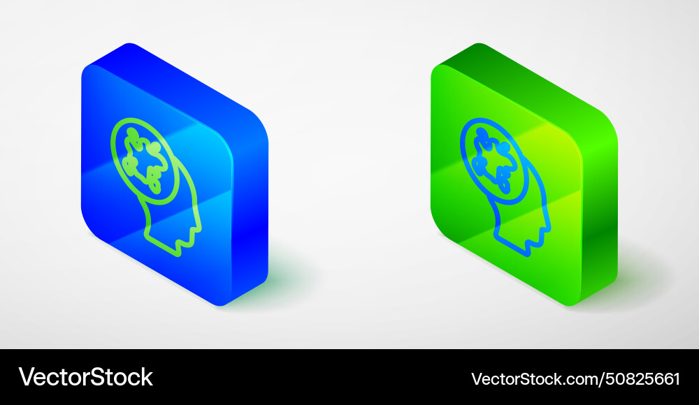 Isometric line paint spray icon isolated on grey Vector Image