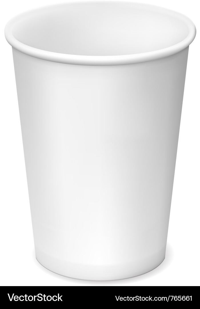 Paper cup Royalty Free Vector Image - VectorStock