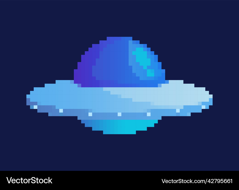 Pixel ufo concept Royalty Free Vector Image - VectorStock
