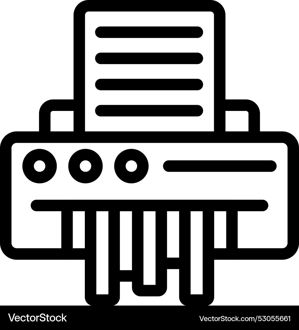 Shredder icon design Royalty Free Vector Image