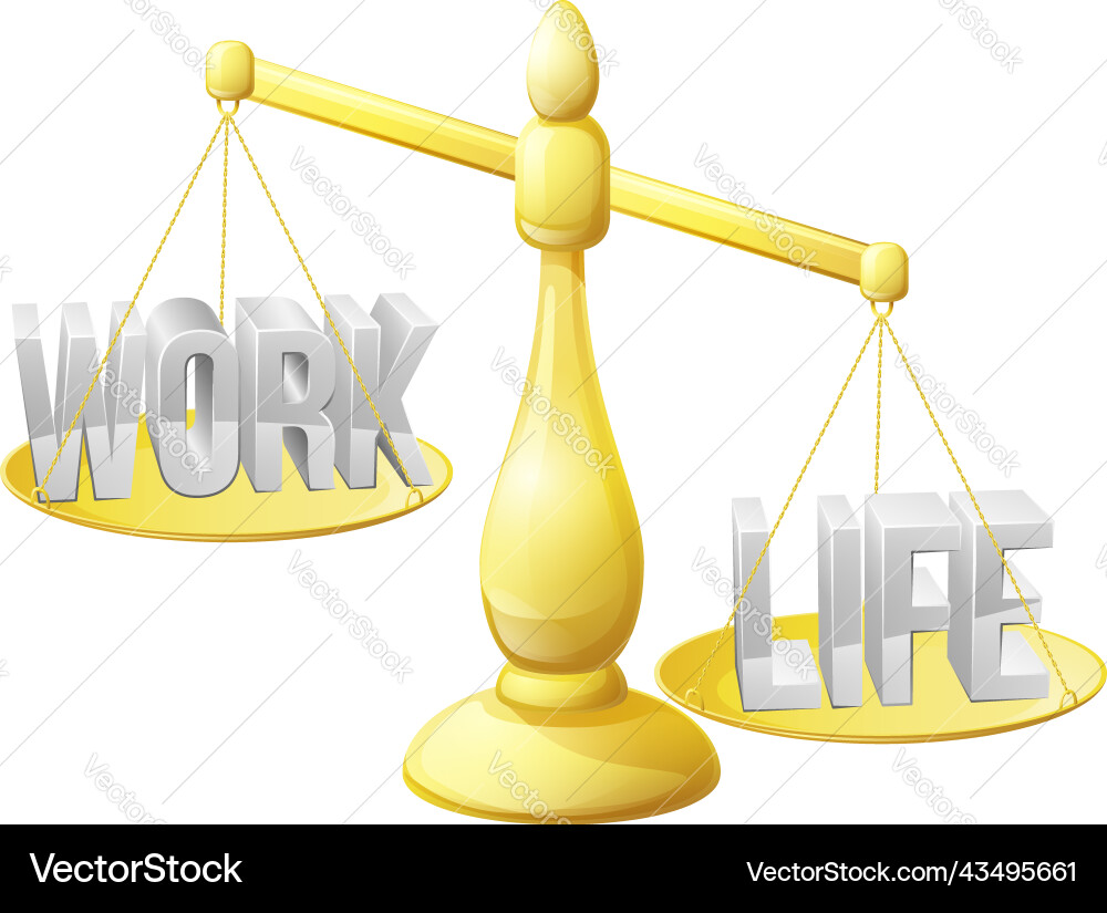 Work life balance Royalty Free Vector Image - VectorStock