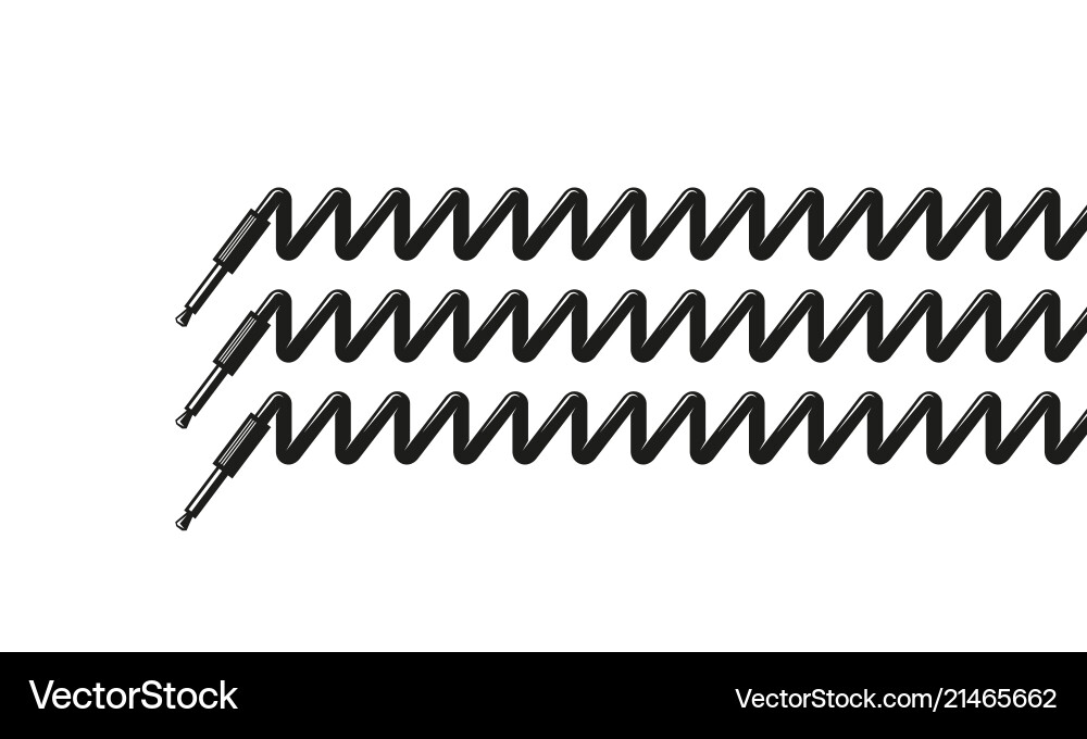 Audio plug and spring cord Royalty Free Vector Image