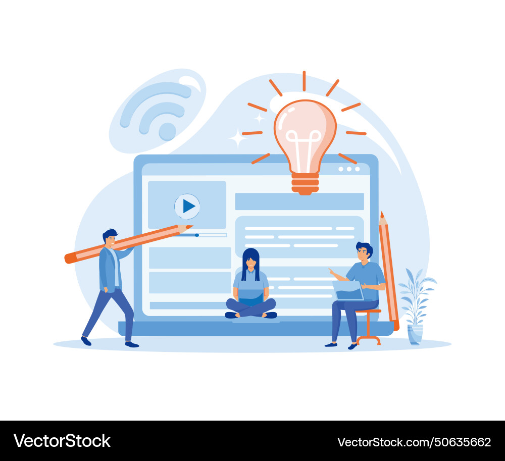 Blog writers write articles freelance writer Vector Image