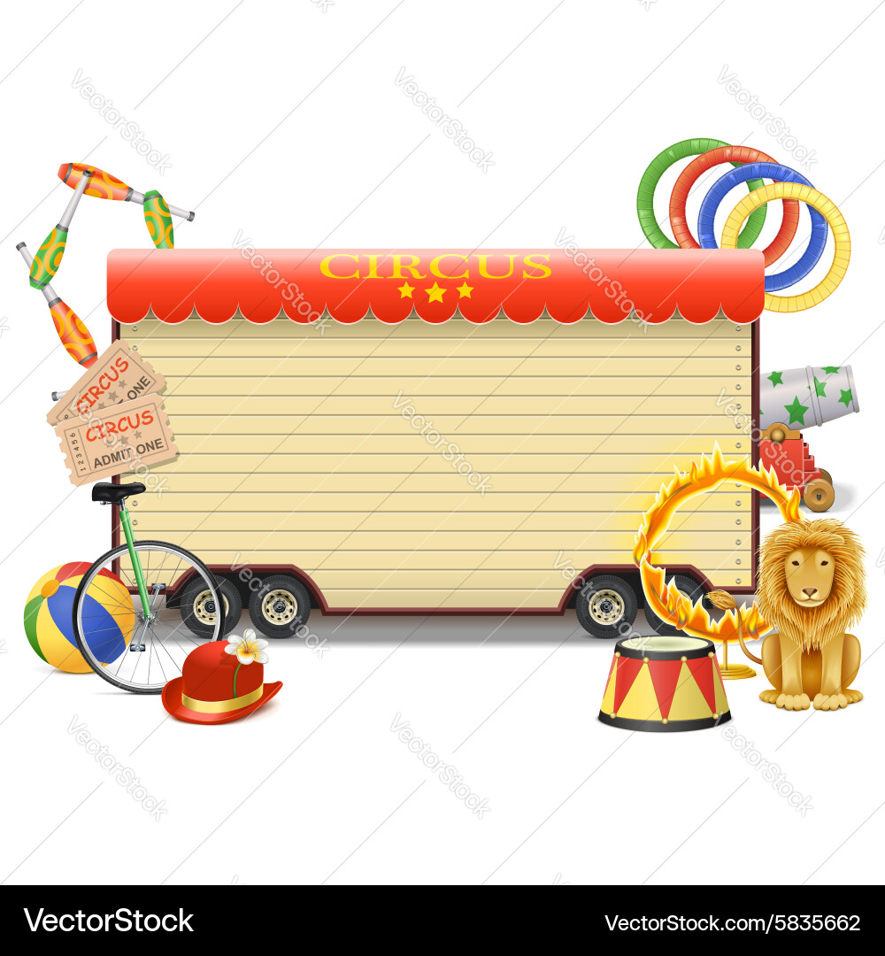 Circus billboard Royalty Free Vector Image - VectorStock