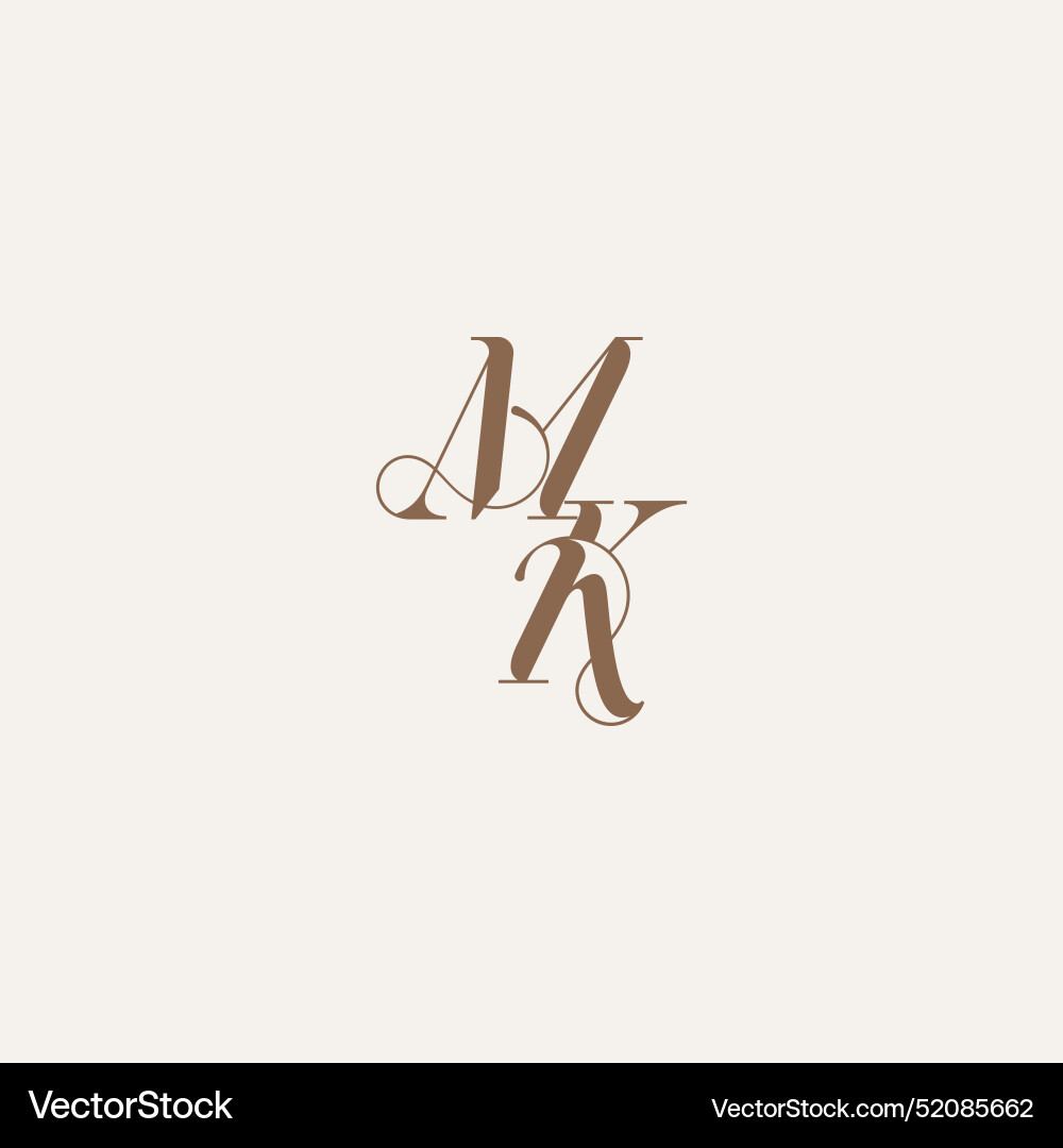 Initial monogram logo wedding concept design Vector Image