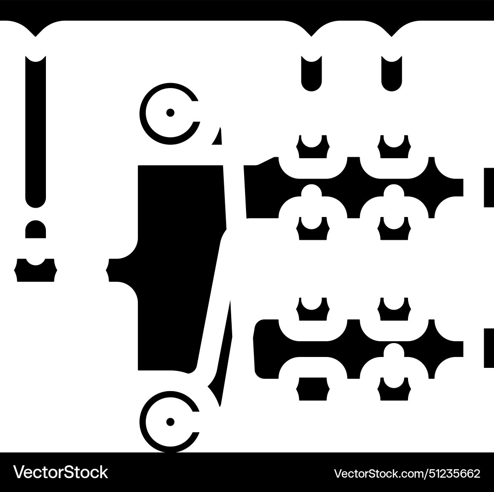 Photonics quantum technology glyph icon Royalty Free Vector
