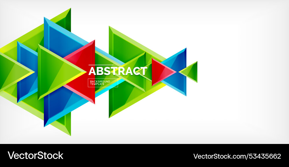 Triangle glass shapes geometric abstract Vector Image