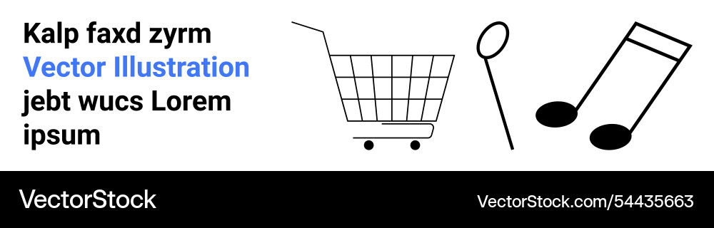 Abstract elements with shopping cart balloon and Vector Image