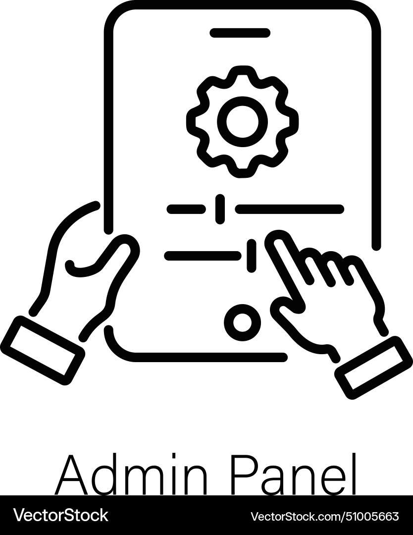 Admin panel Royalty Free Vector Image - VectorStock