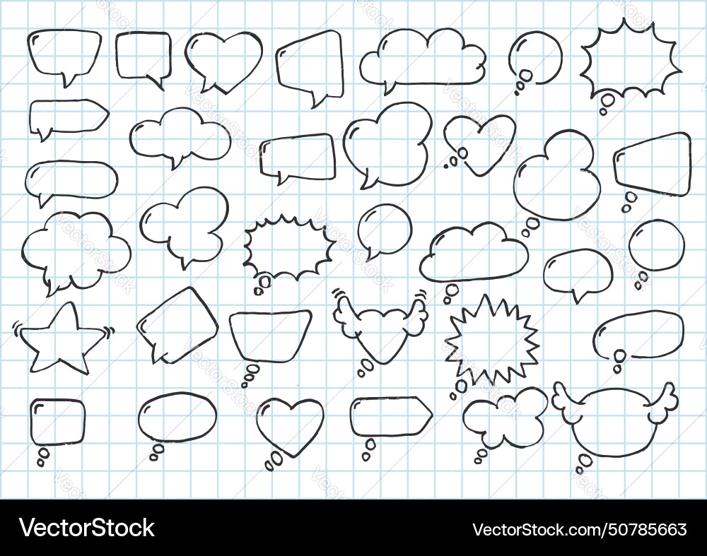 Artistic collection of hand drawn doodle style Vector Image