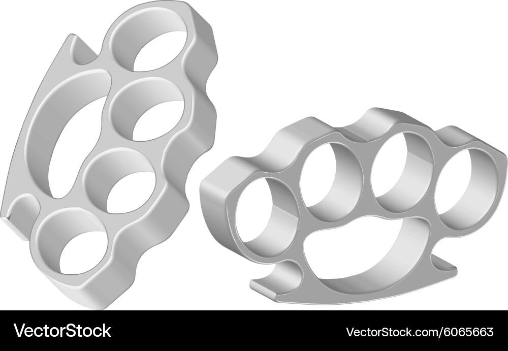 Brass Knuckle Weapon Royalty Free Vector Image