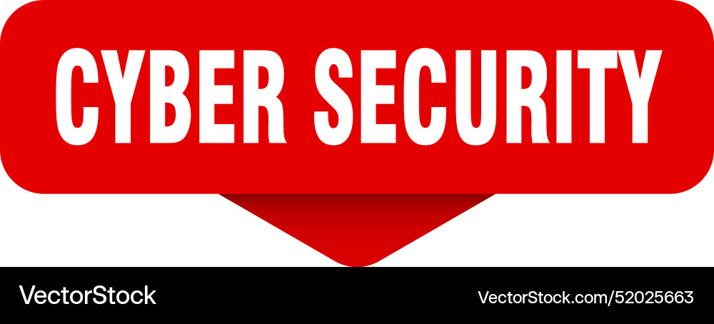 Cyber security sticker sign Royalty Free Vector Image