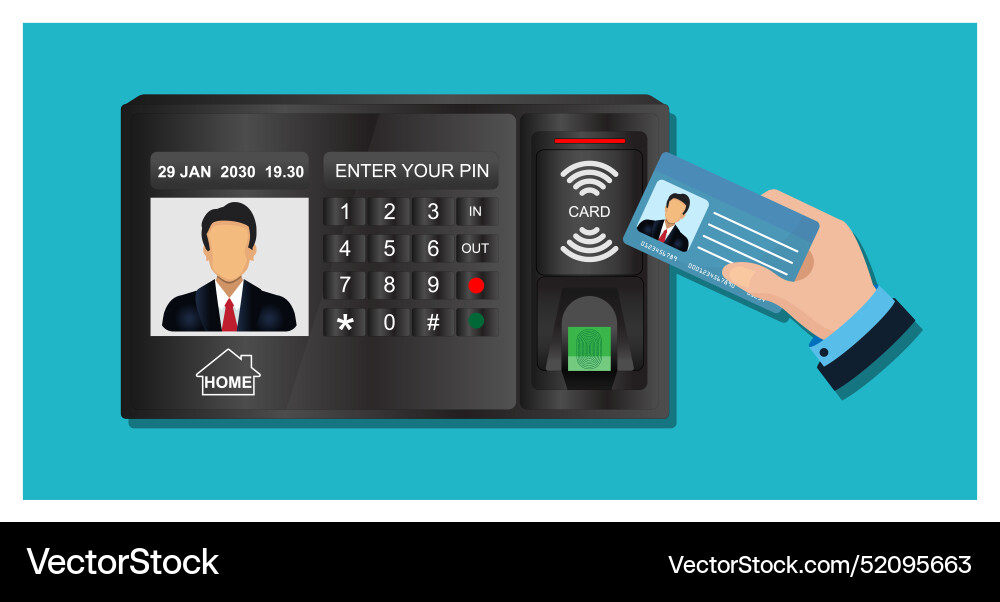 Doors security smart Royalty Free Vector Image