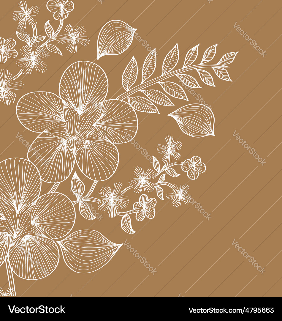 Floral background template Royalty Free Vector Image
