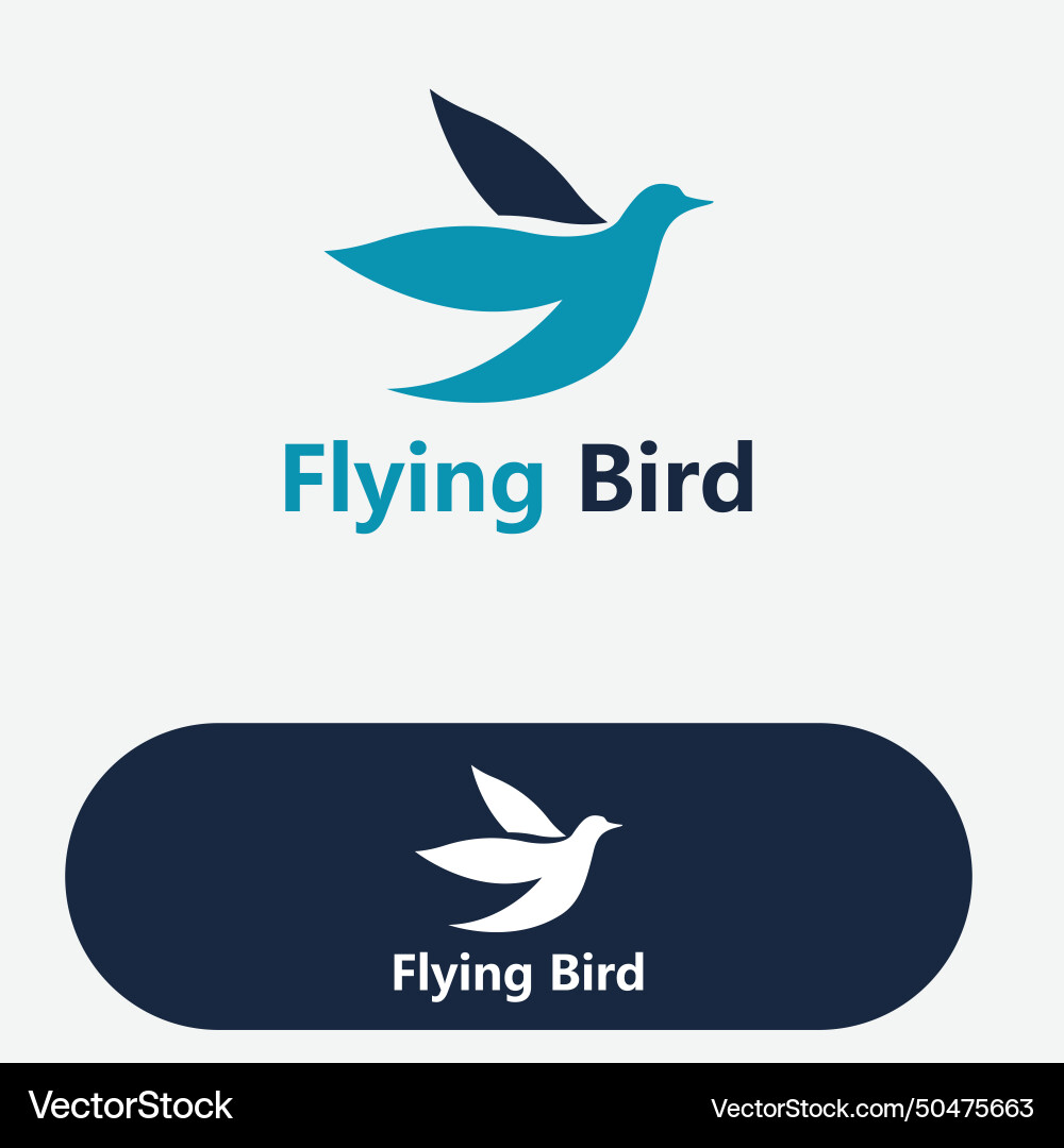 Flying bird logo and symbol animal Royalty Free Vector Image