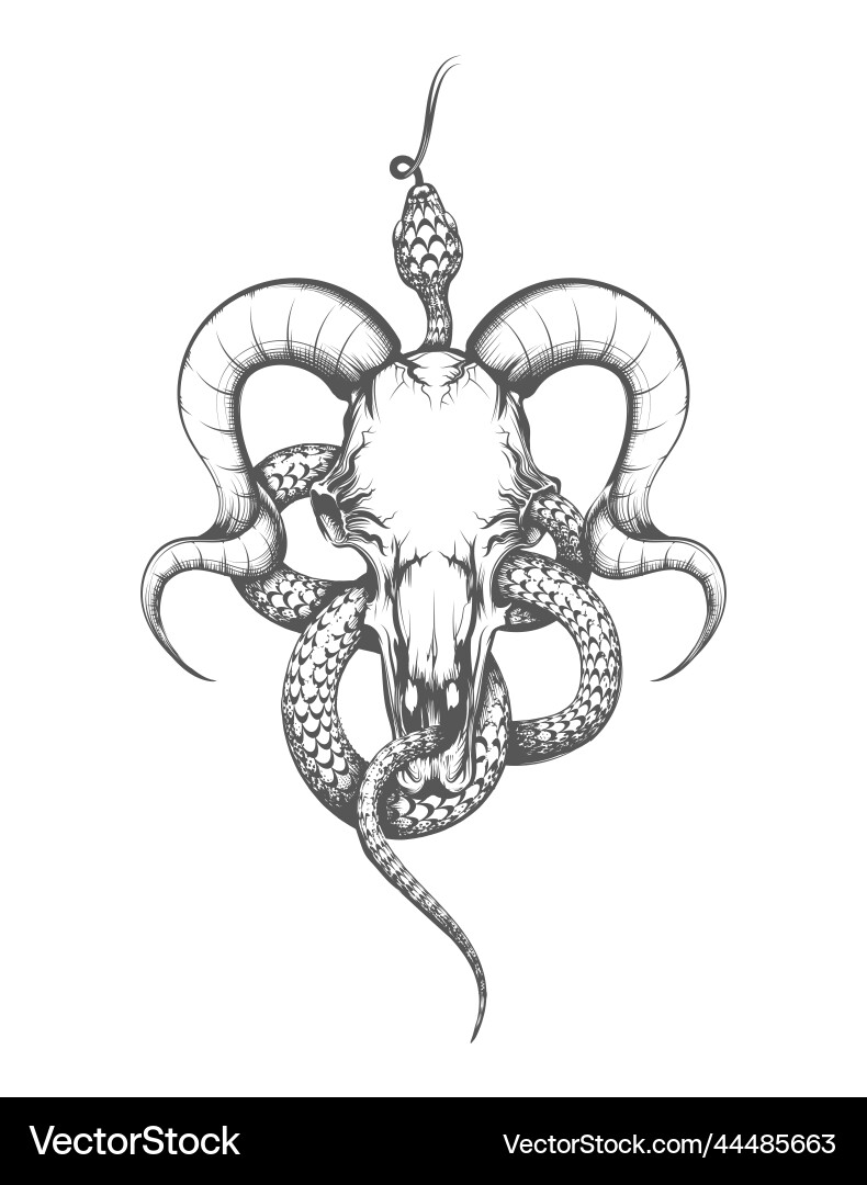 Snake Goat Tattoos
