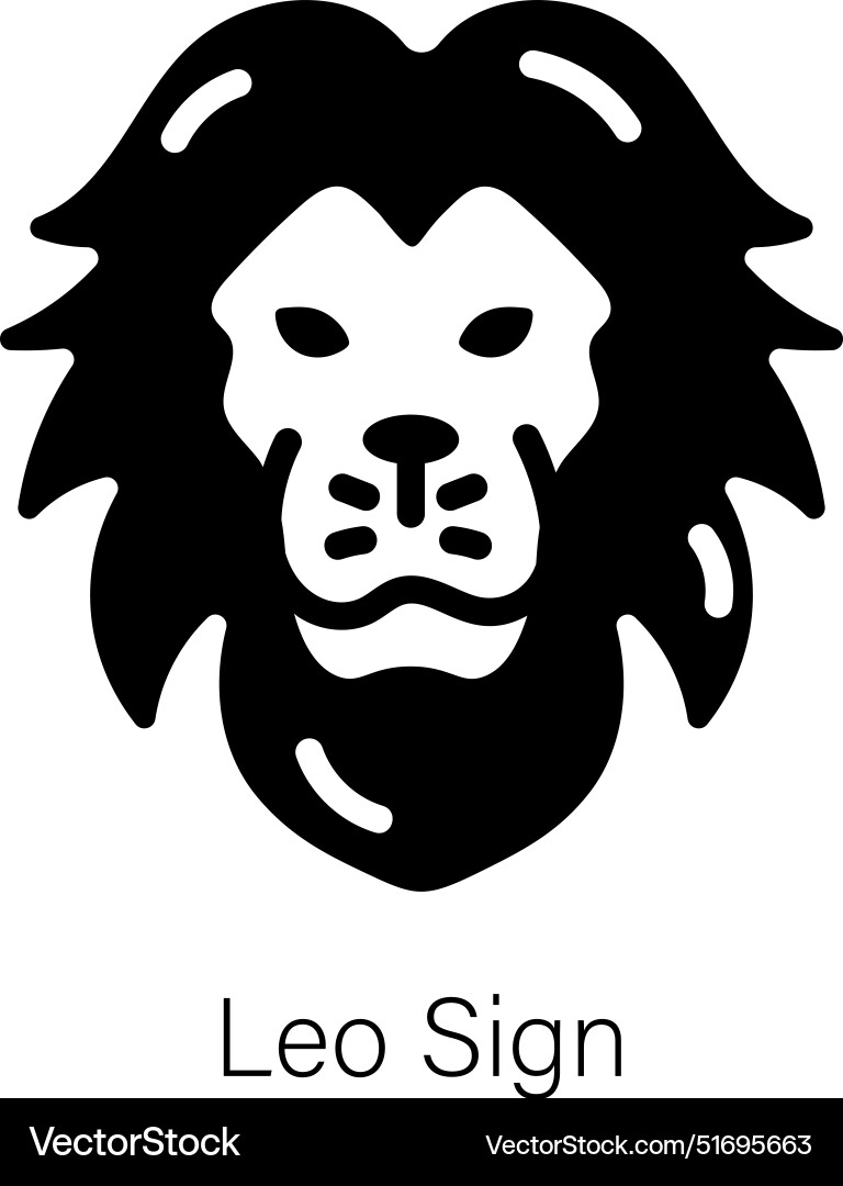 Leo sign Royalty Free Vector Image - VectorStock