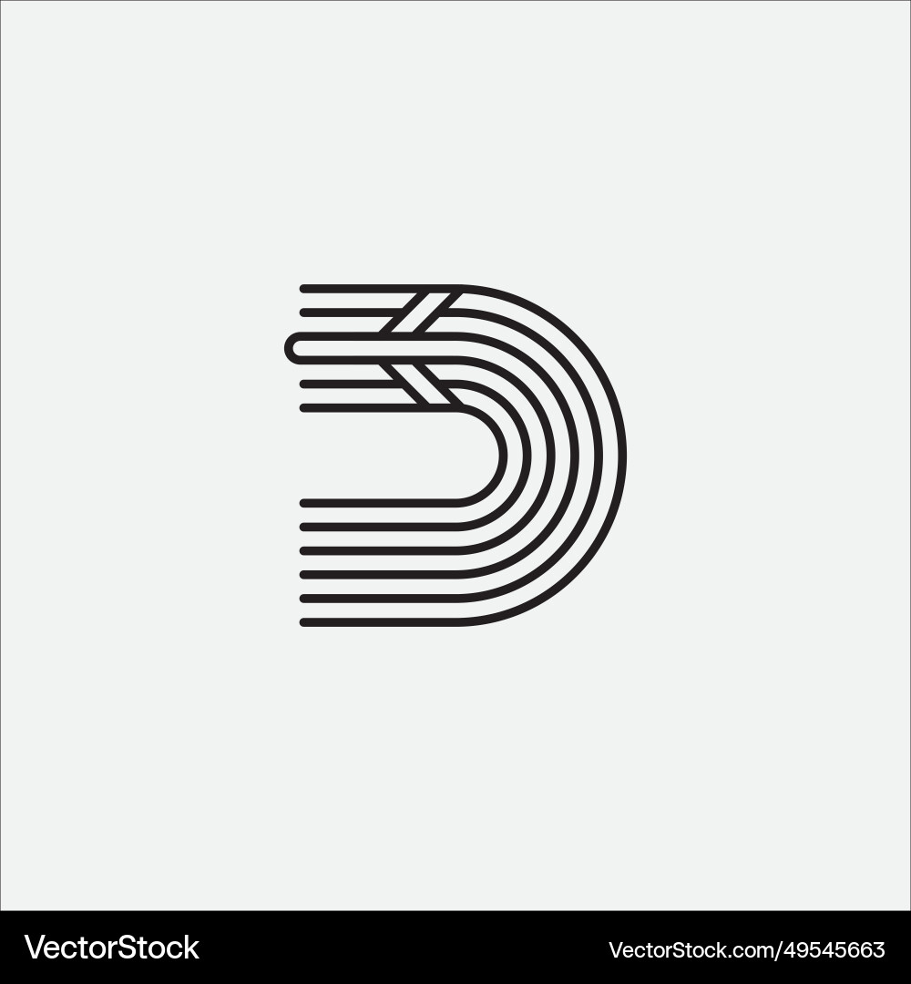 Letter d plane logo design Royalty Free Vector Image