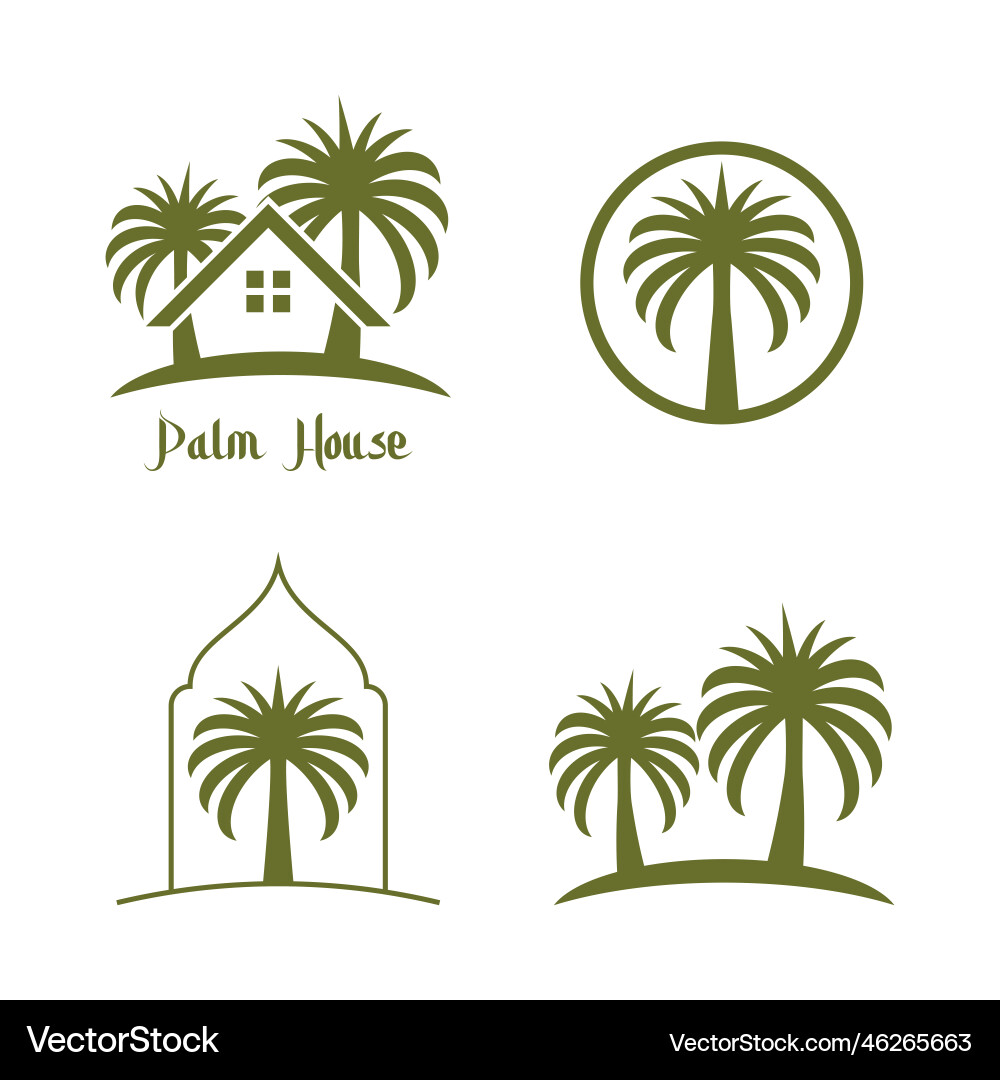 Palm Tree Date Logo Royalty Free Vector Image - VectorStock