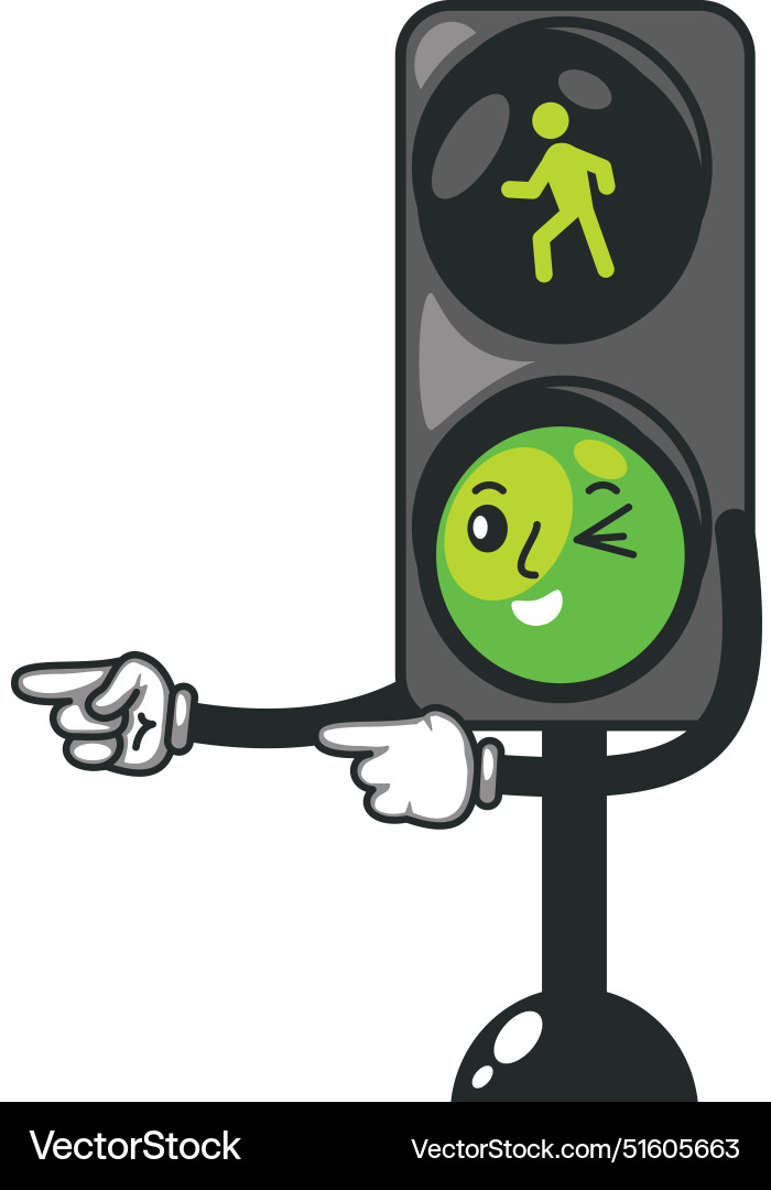 Pedestrian traffic light walk go Royalty Free Vector Image