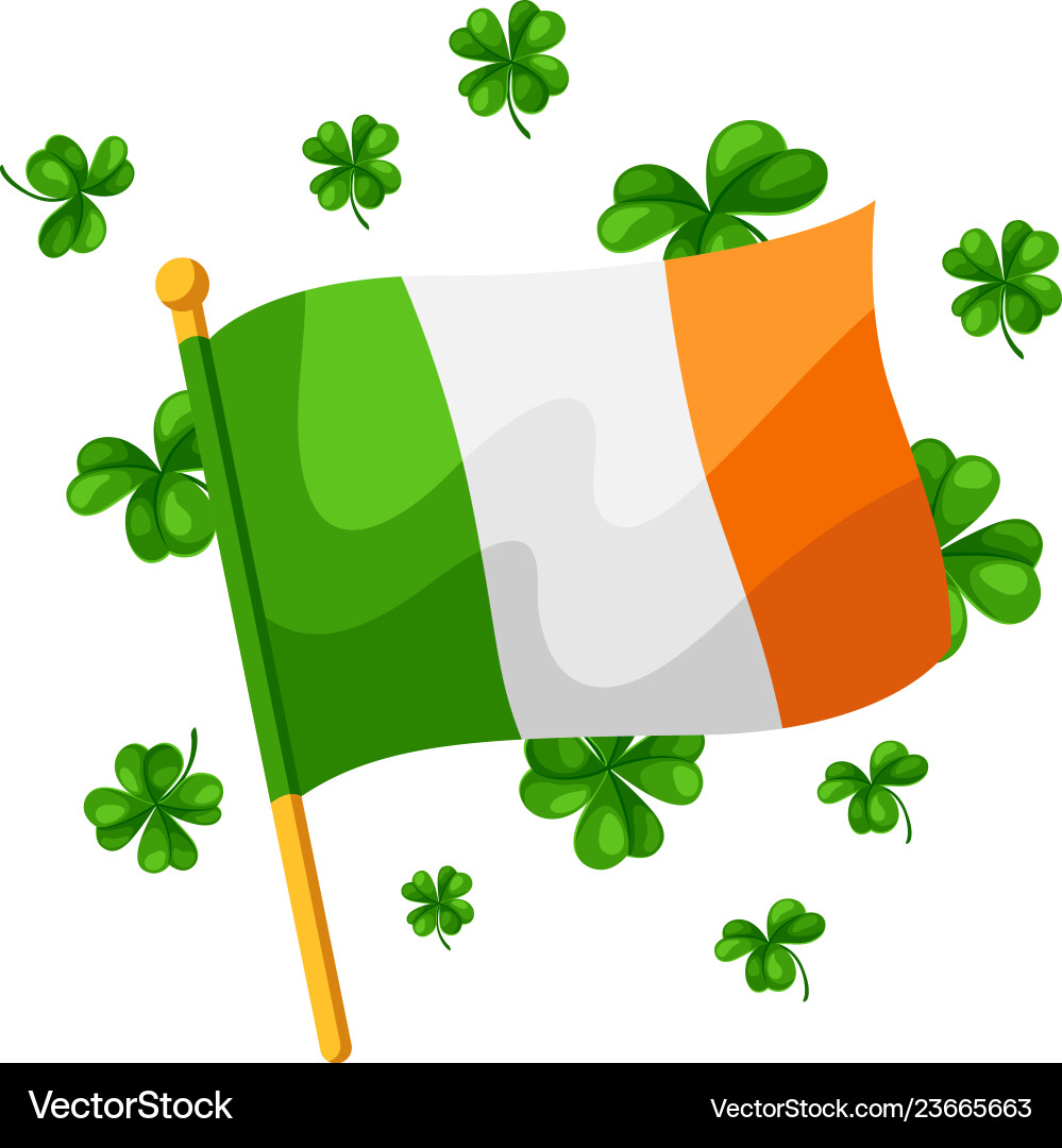 Saint patricks day irish flag Royalty Free Vector Image