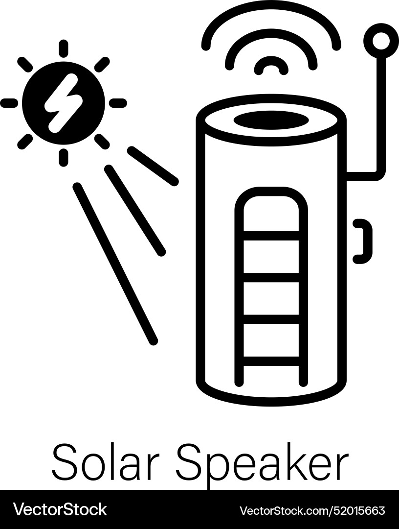 Solar speaker Royalty Free Vector Image - VectorStock