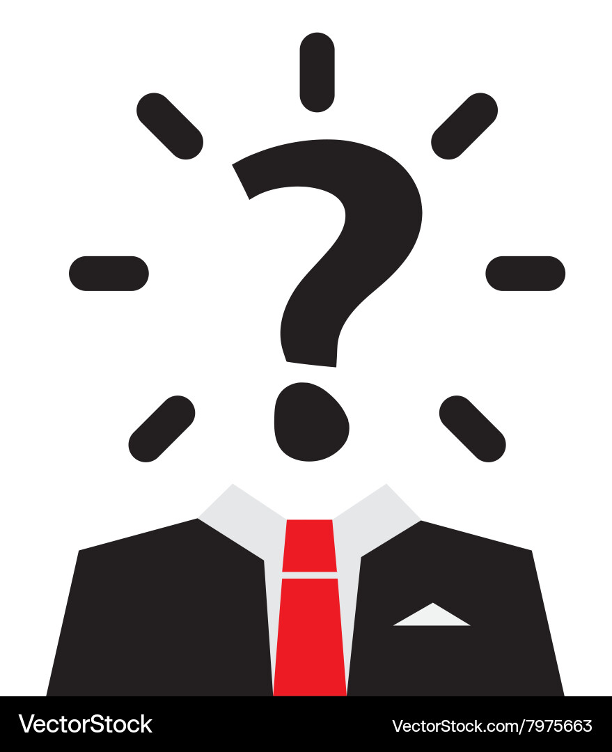 Question Mark Head A Man With A Lot Of Question Marks On His Face.