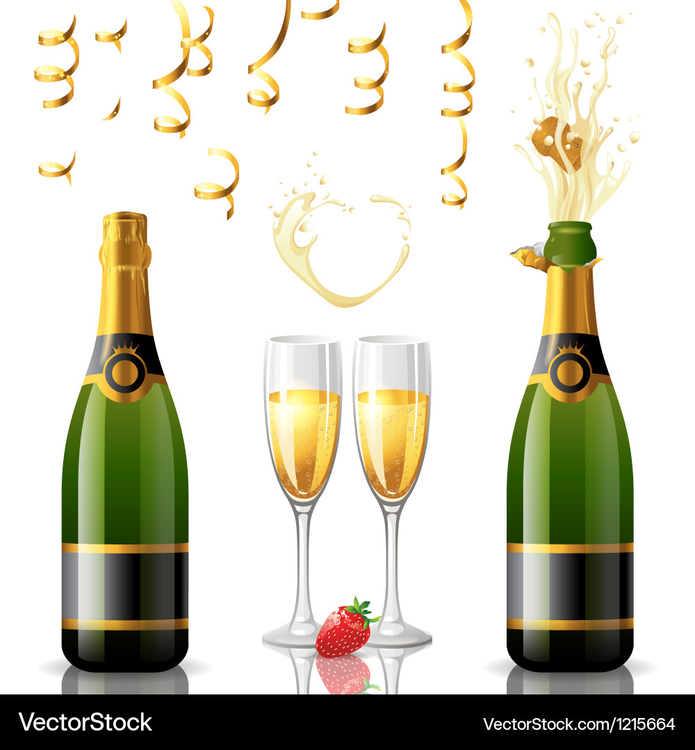 Champagne Royalty Free Vector Image - VectorStock