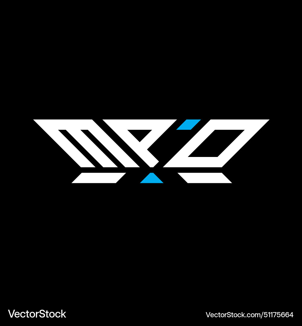 Mpo letter logo design mpo simple and modern logo Vector Image