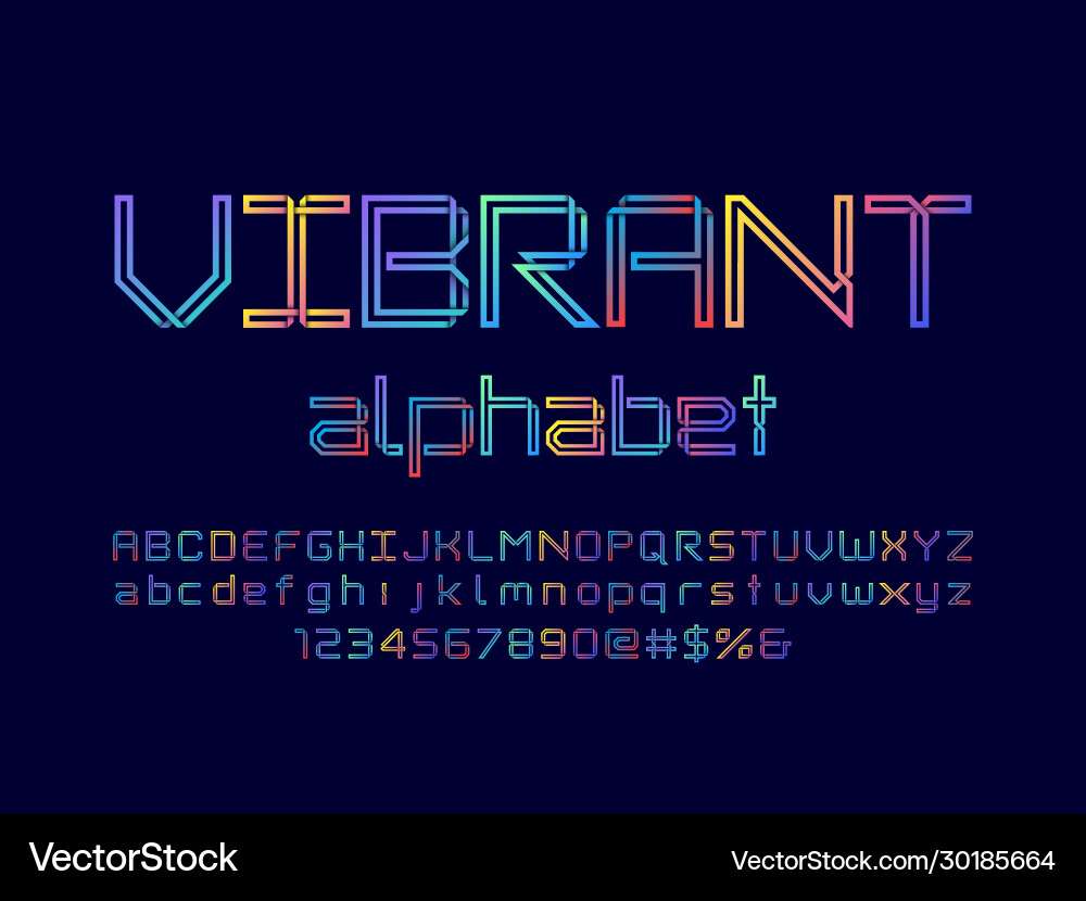 Paper fold font Royalty Free Vector Image - VectorStock