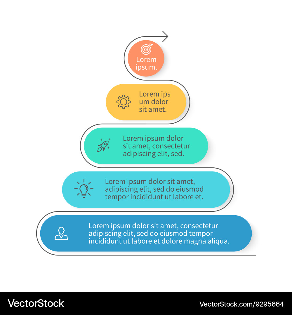 Pyramid Chart Infographic Template Royalty Free Vector Image
