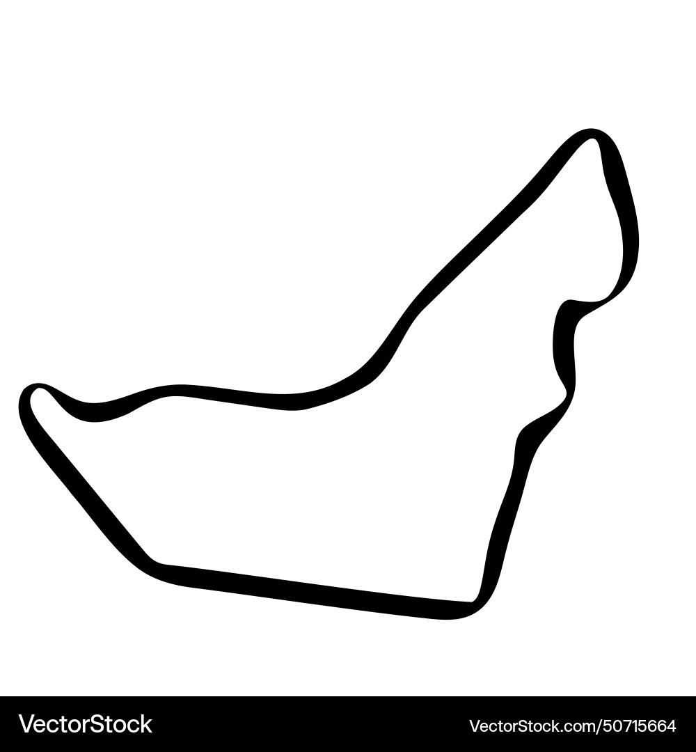 United Arab Emirates Simplified Map Royalty Free Vector