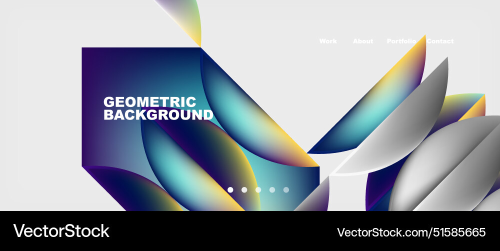 Abstract geometric shapes web design page Vector Image