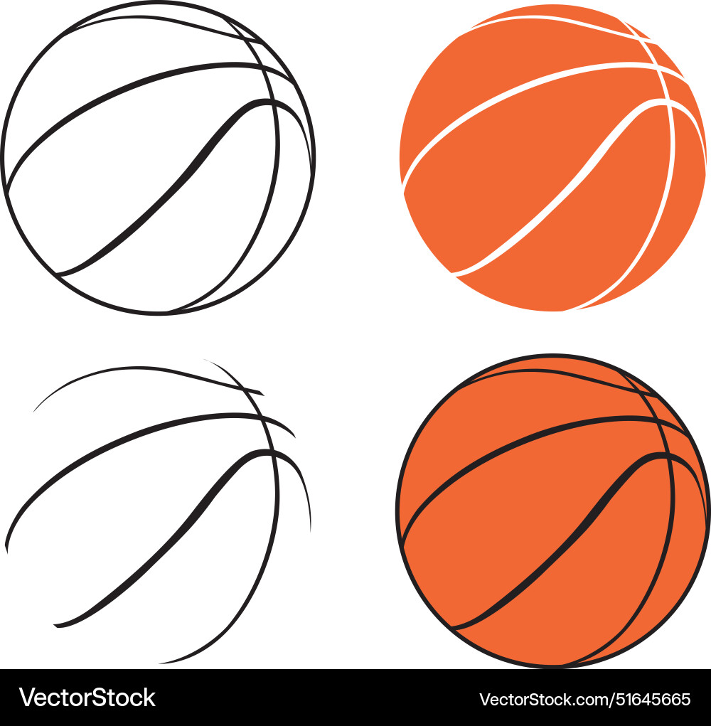 Basketball clipart cut files Royalty Free Vector Image