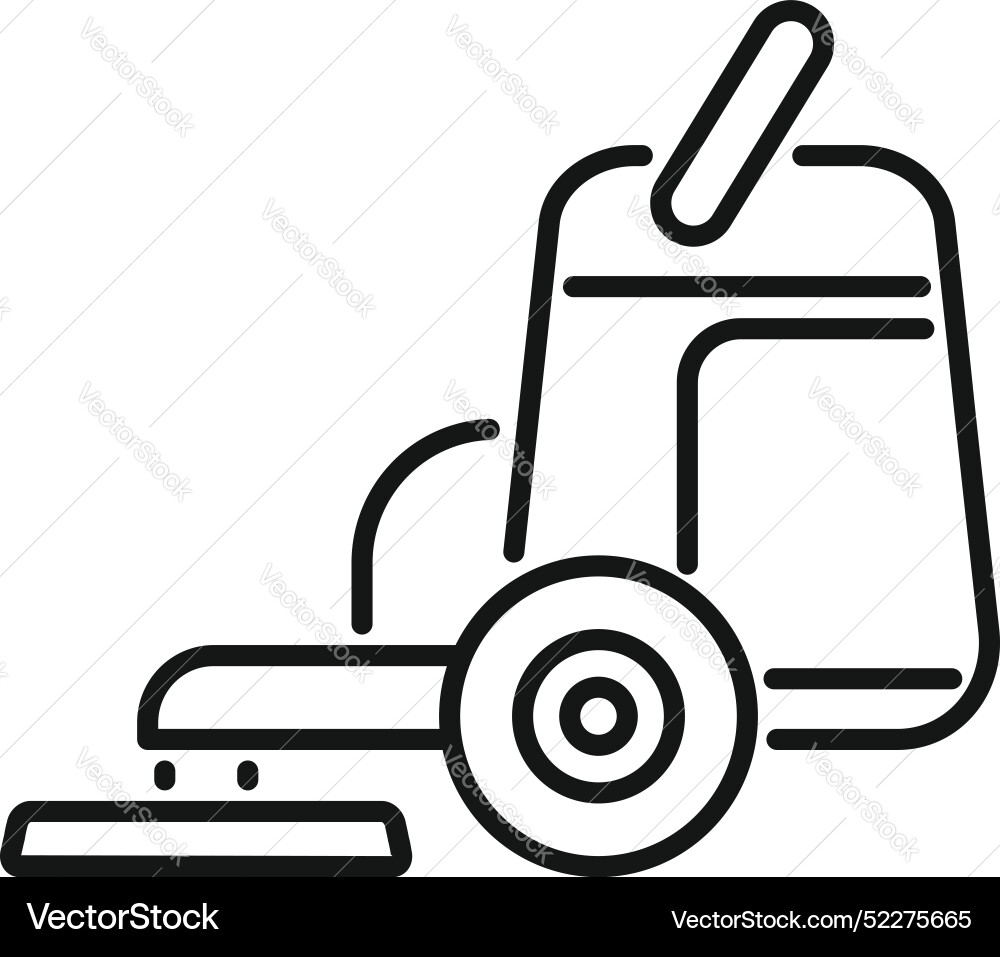 Cleaning service vacuum cleaner icon outline Vector Image