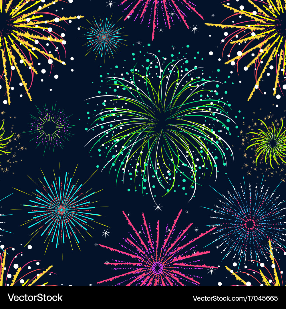 Colorful Fireworks Background Royalty Free Vector Image