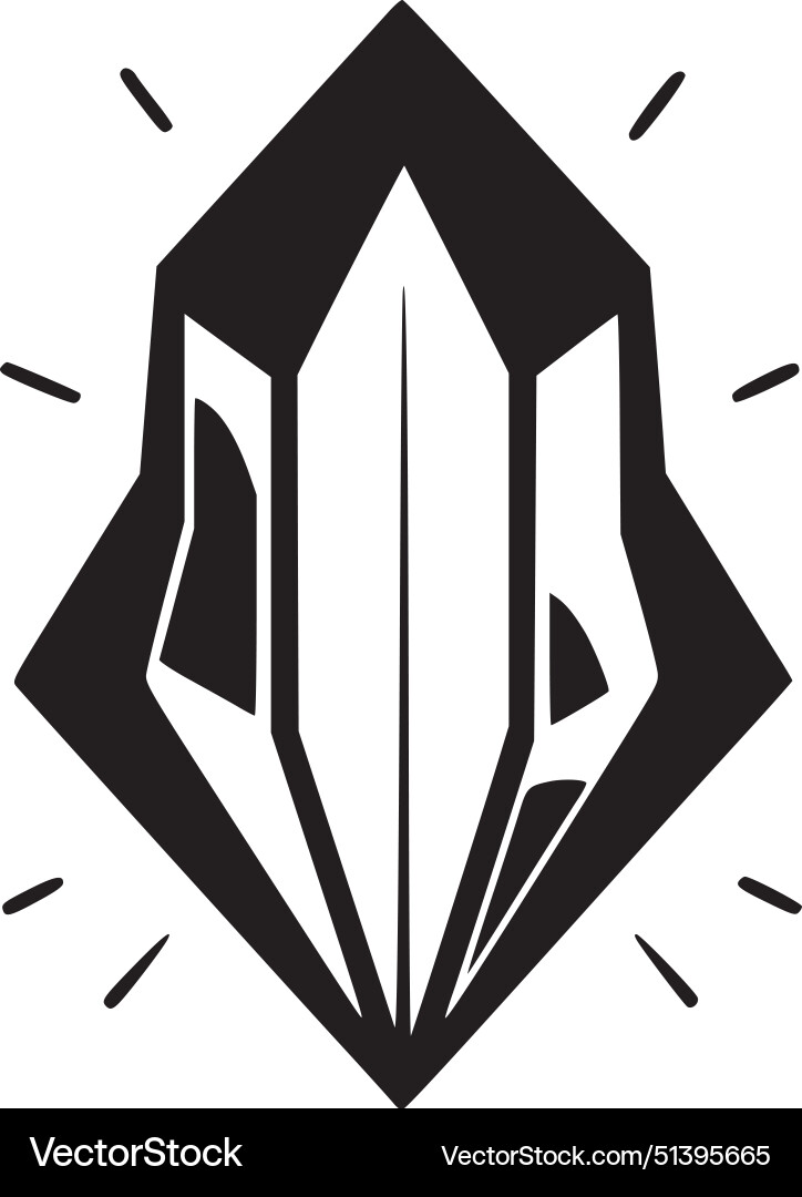 Crystal - minimalist and simple silhouette Vector Image