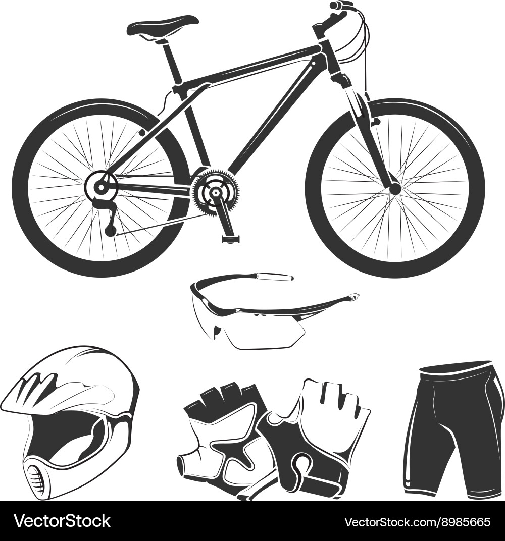 Cycling Elements Collection Royalty Free Vector Image