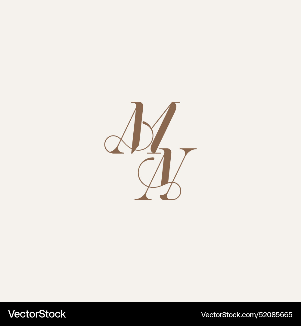 Initial monogram logo wedding concept design Vector Image