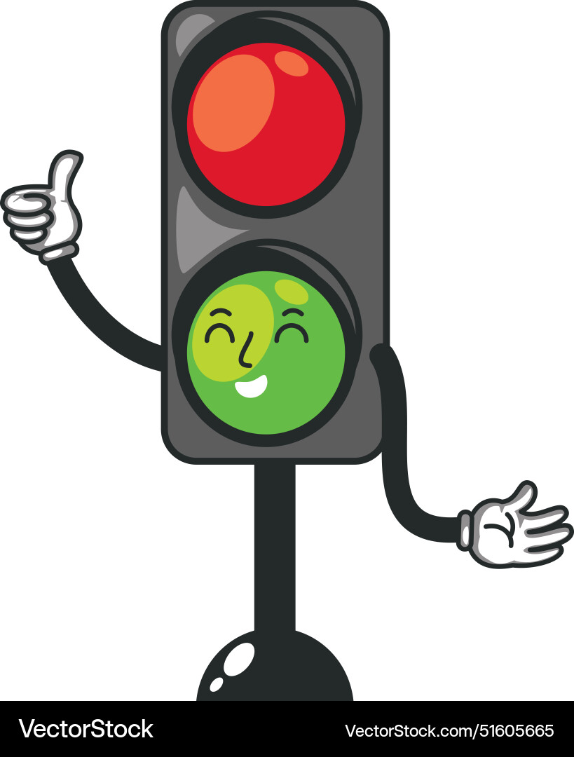 Pedestrian traffic light go signal Royalty Free Vector Image