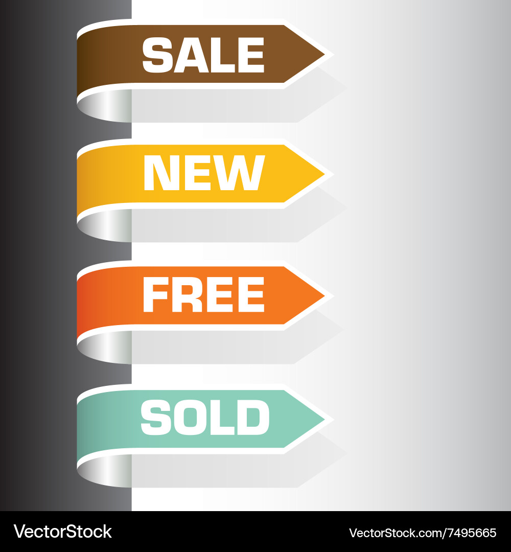 Sale labels Royalty Free Vector Image - VectorStock