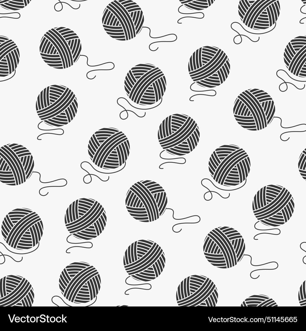 Seamless thread balls pattern creative Royalty Free Vector