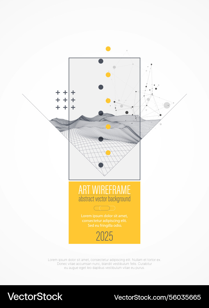 Wireframe design for posters page layout art Vector Image