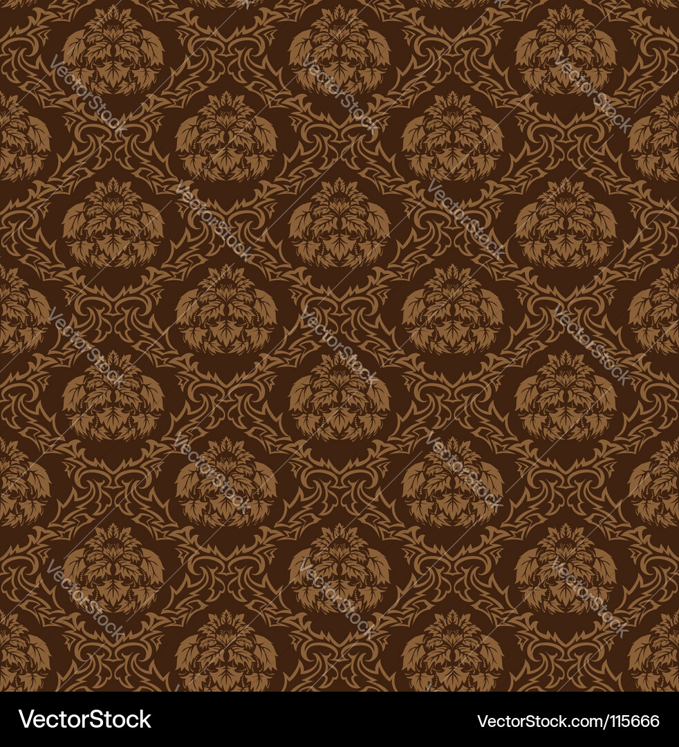 Damask pattern Royalty Free Vector Image - VectorStock