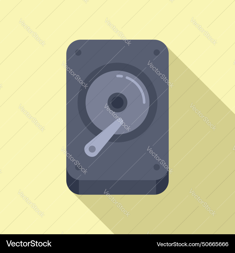 Disk gb data icon flat assembly focus Royalty Free Vector