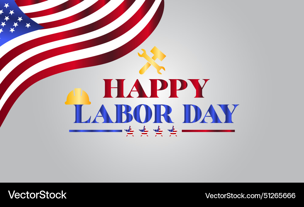 Grey gradient background happy labour day stylish Vector Image