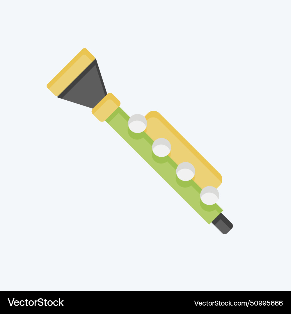 Icon clarnet related to parade symbol flat style Vector Image
