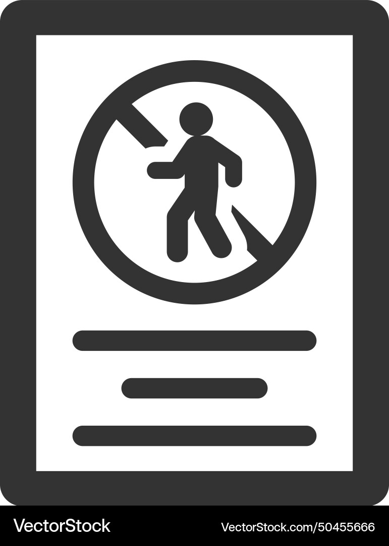 No entry icon Royalty Free Vector Image - VectorStock
